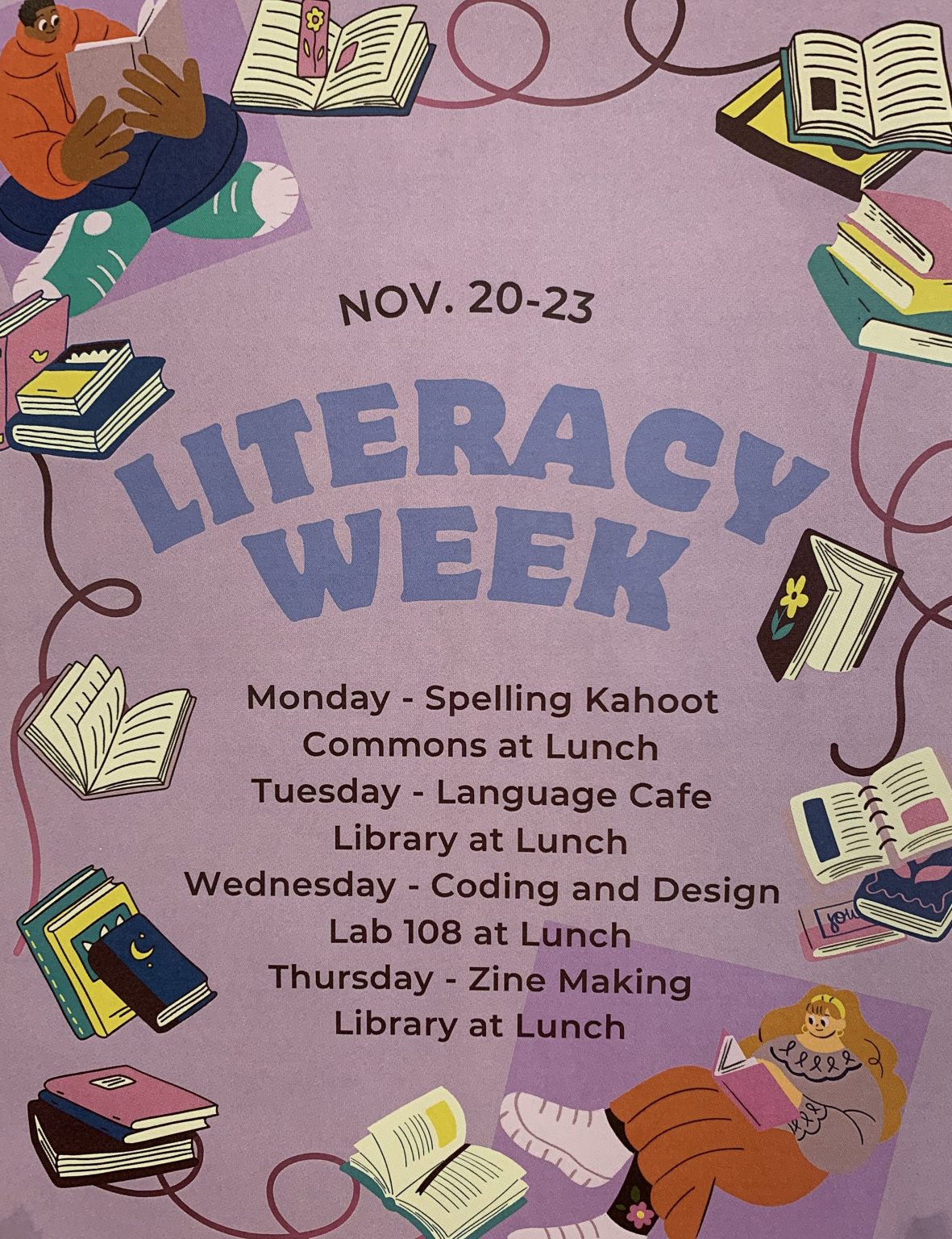 Literacy Week: November 20-23, 2023 | Burnaby Mountain Secondary School
